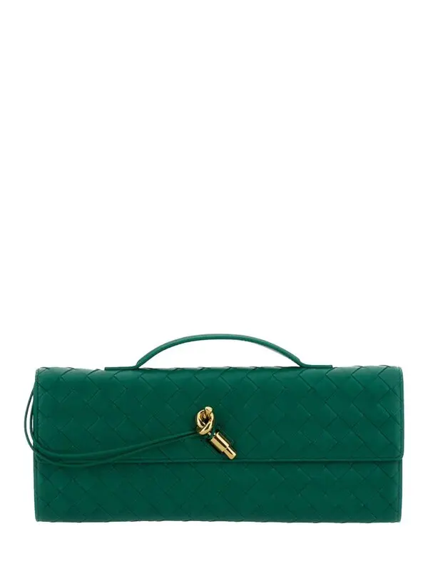 Bottega Veneta Woven Clutch - Grass Green