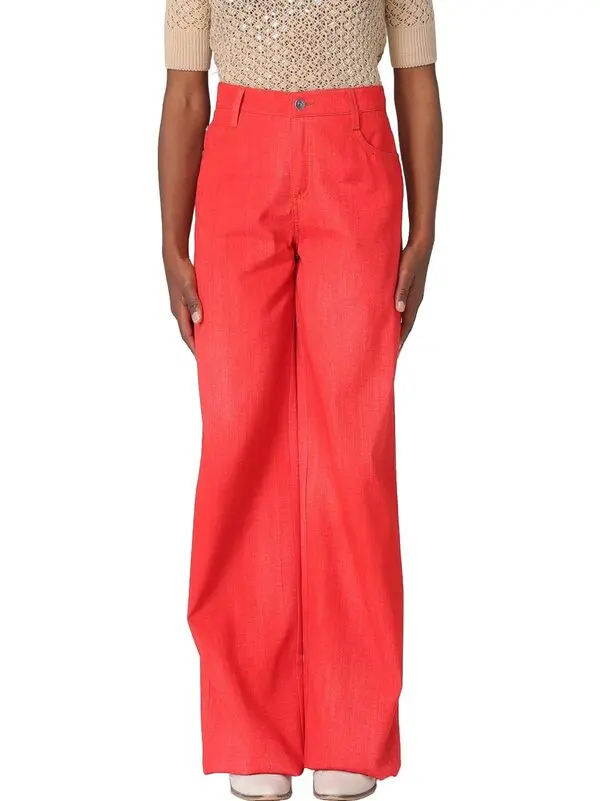 Ermanno Scervino Wide Leg Jeans - Red