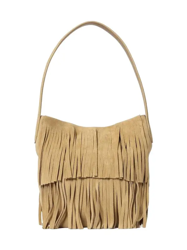 Liviana Conti Fringe Shoulder Bag - Beige