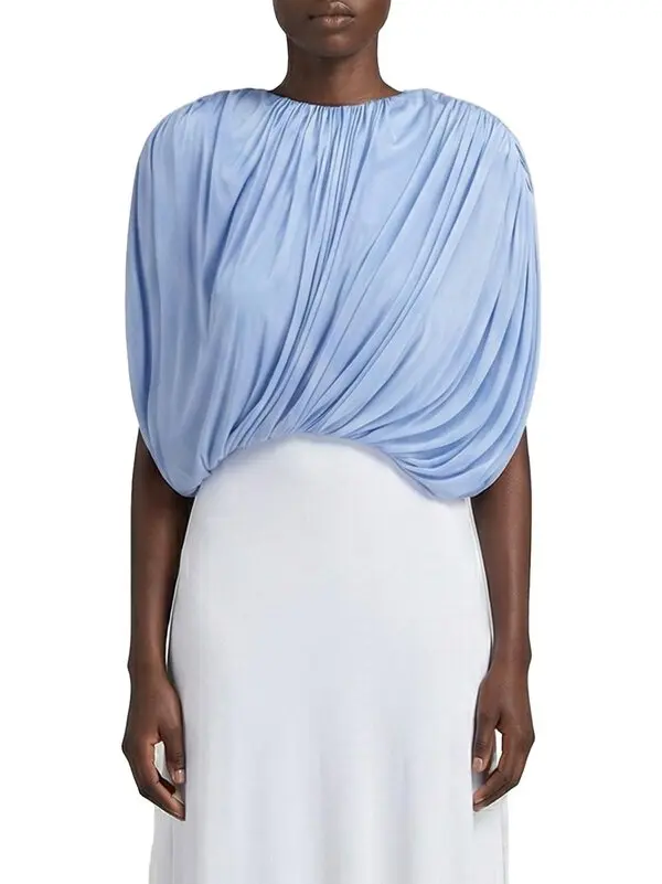 Magda Butrym Draped Top - Gnawed Blue