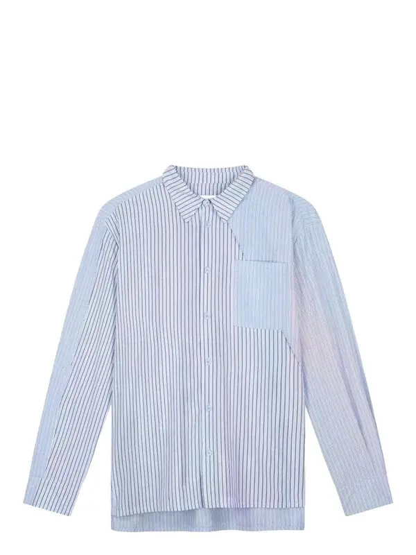 ARTE ANTWERP Striped Chest-pocket Shirt - Blue