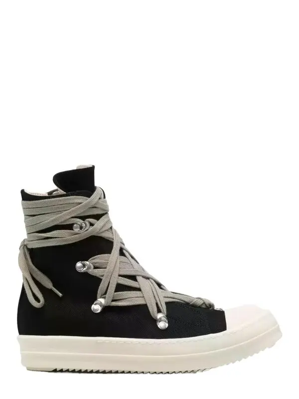 Rick Owens Eyelet Lace-up High-top Sneakers - Black