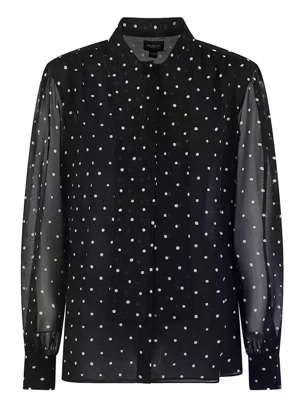 Giambattista Valli Polka Dot Pattern Blouse - Black