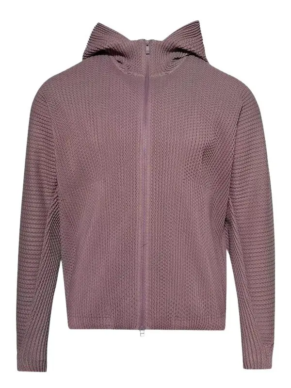 Issey Miyake Hooded Zip Jacket - Purple