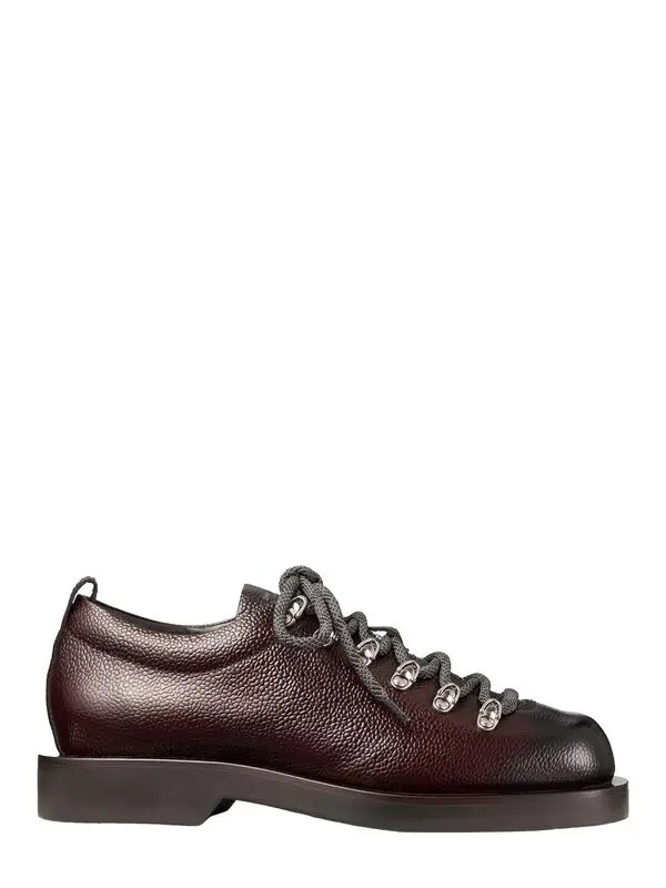 JIMMY CHOO Reeves Leather Lace-up Shoes - Brown