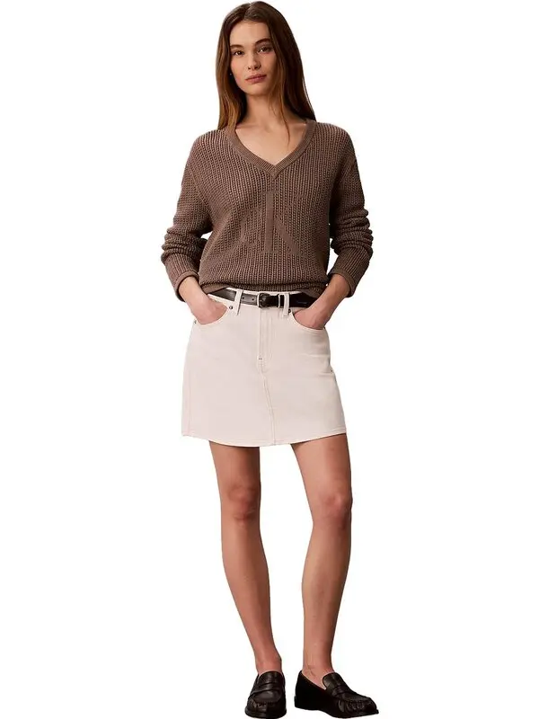 Calvin Klein 90s Mini Skirt - Ecru