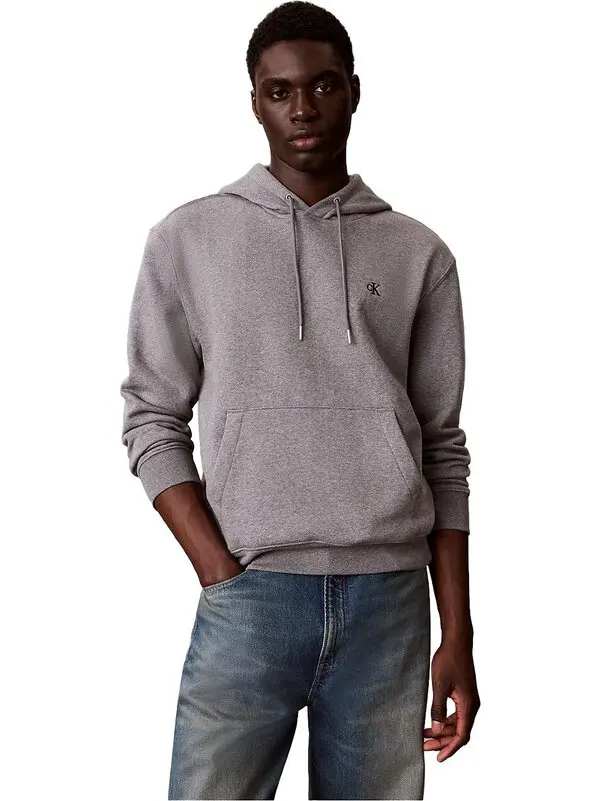 Calvin Klein Monogram Relaxed Hoodie - Grey Heather