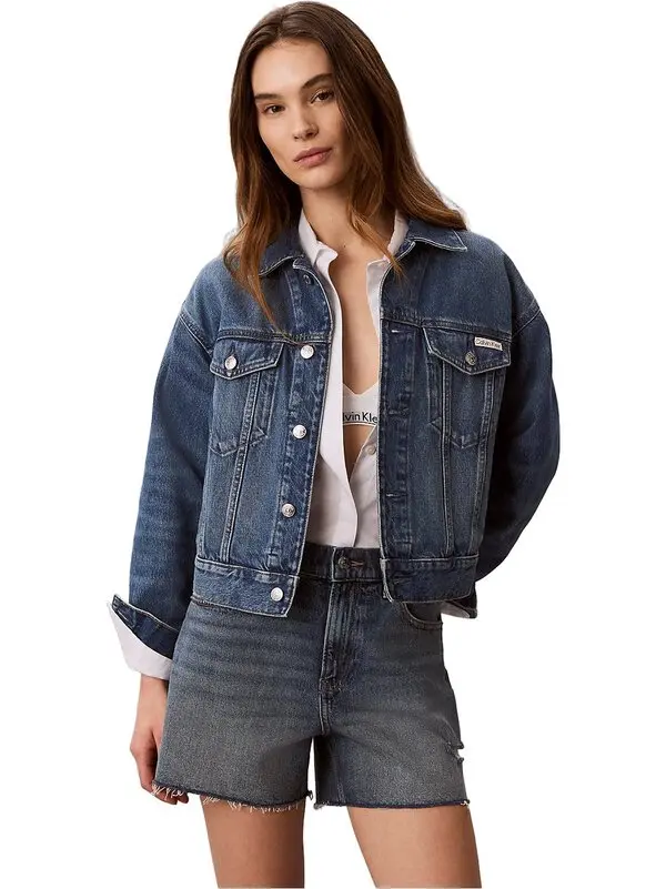 Calvin Klein 90s Trucker Jacket - Basset Blue