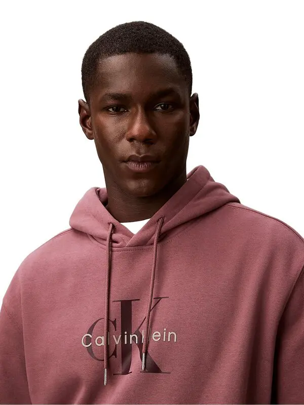 Calvin Klein Fleece Hoodie With Logo - Capri Rose