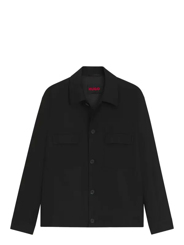 Hugo Slim-fit Wool-blend Twill Jacket - Black