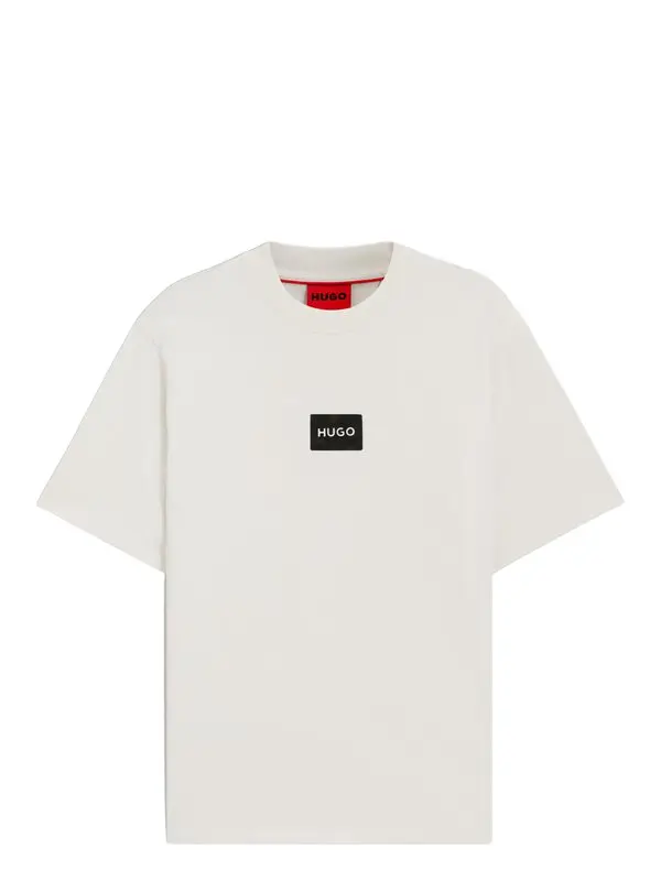 Hugo Tortoise-logo T-shirt In Cotton Jersey - White
