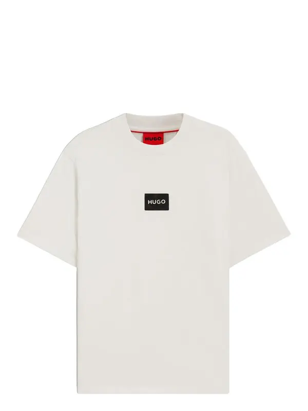 Hugo Tortoise-logo T-shirt In Cotton Jersey - White