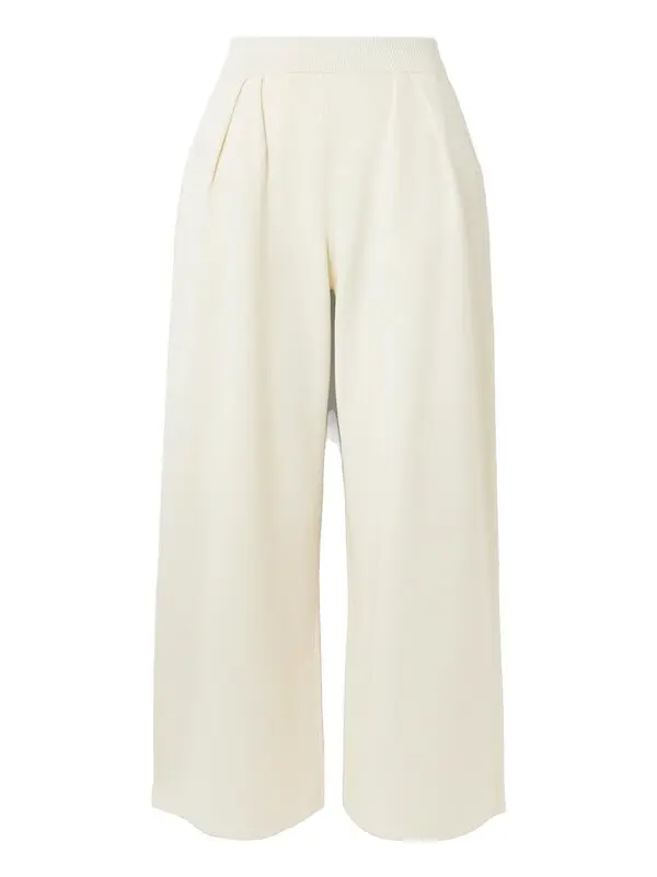 Max Mara Bora Pleated Wool Pants - Neutrals