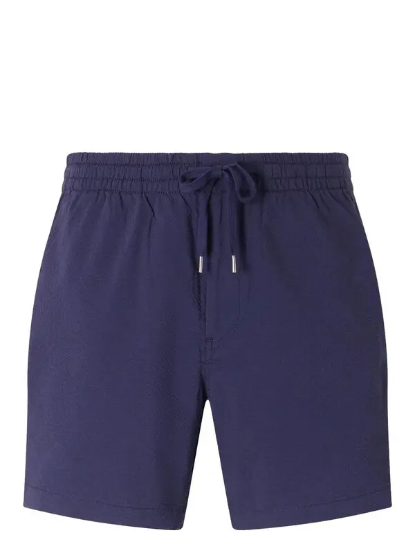 Polo Ralph Lauren Cotton-blend Seersucker Drawstring Shorts - Blue