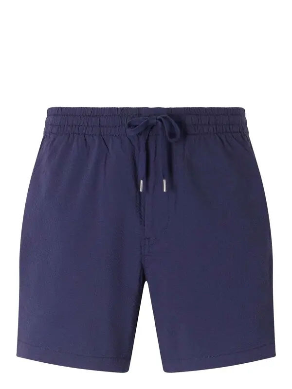 Polo Ralph Lauren Cotton-blend Seersucker Drawstring Shorts - Navy