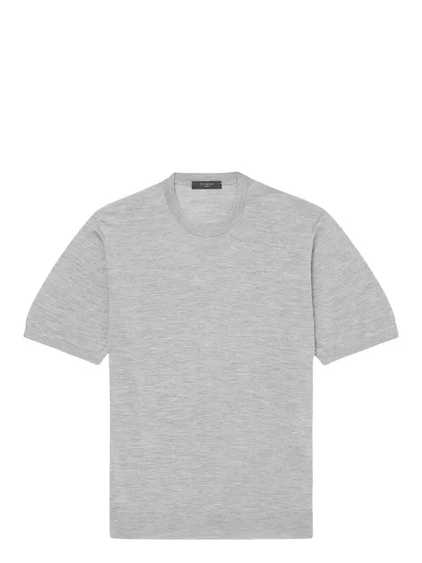 SLOWEAR Cashmere And Silk-blend T-shirt - Gray