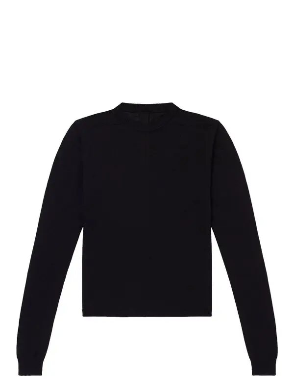 Rick Owens Slim-fit Virgin Wool Sweater - Black