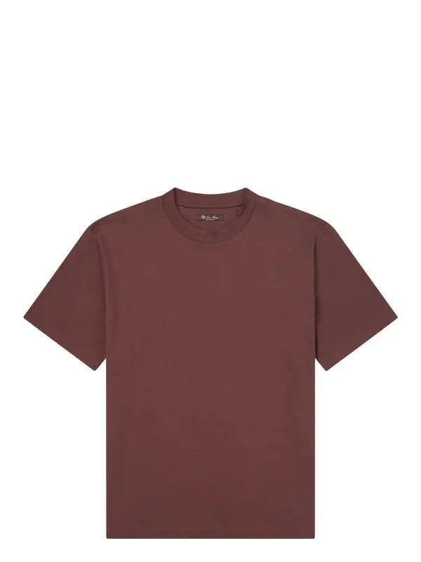 Loro Piana Ray Cotton-jersey T-shirt - Burgundy