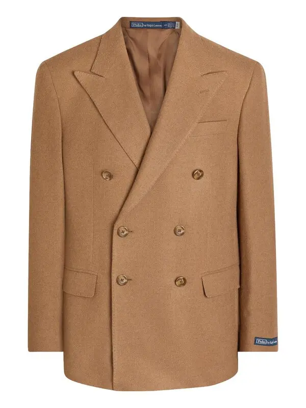 Polo Ralph Lauren Double-breasted Hair Blazer - Camel
