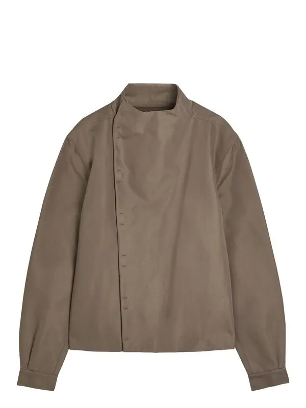 Rick Owens Funnel-neck Canvas Jacket - Brown