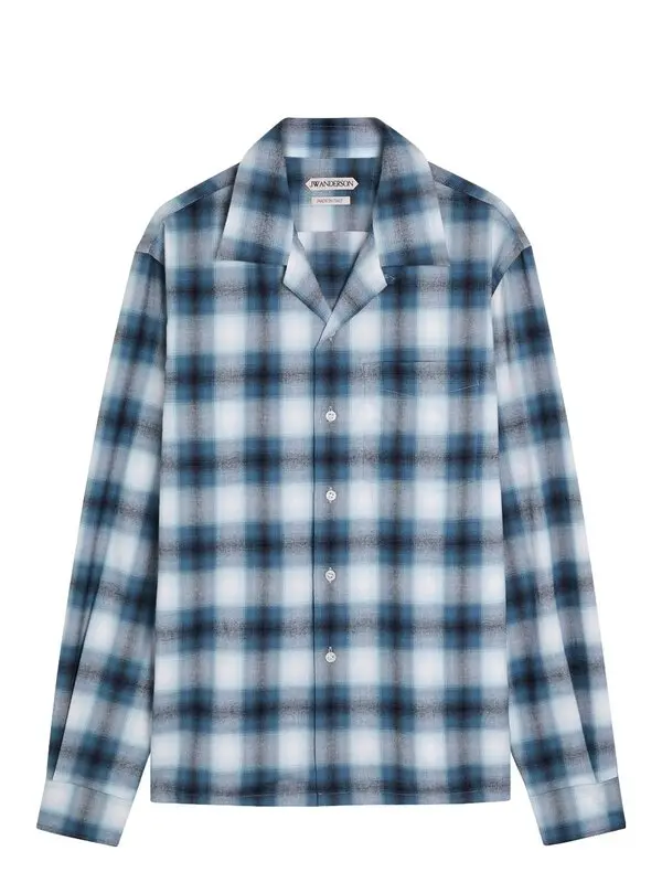 JW Anderson Checked Cotton Shirt - Blue