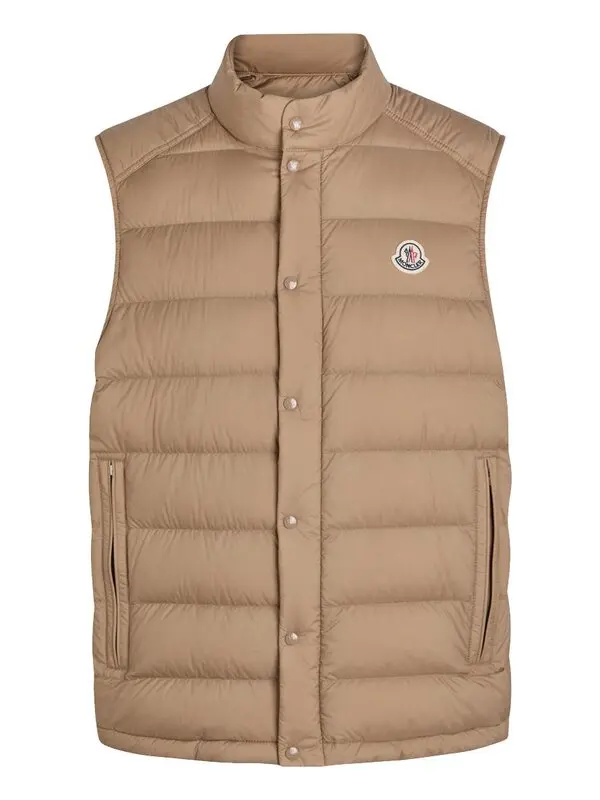 Moncler Barthe Quilted Shell Gilet - Tan