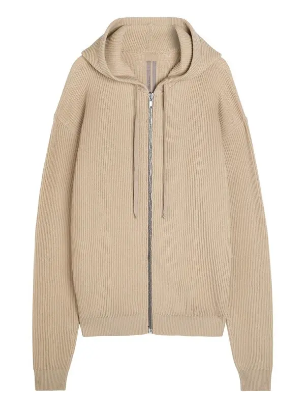 Rick Owens Hooded Wool Jumper - Sand