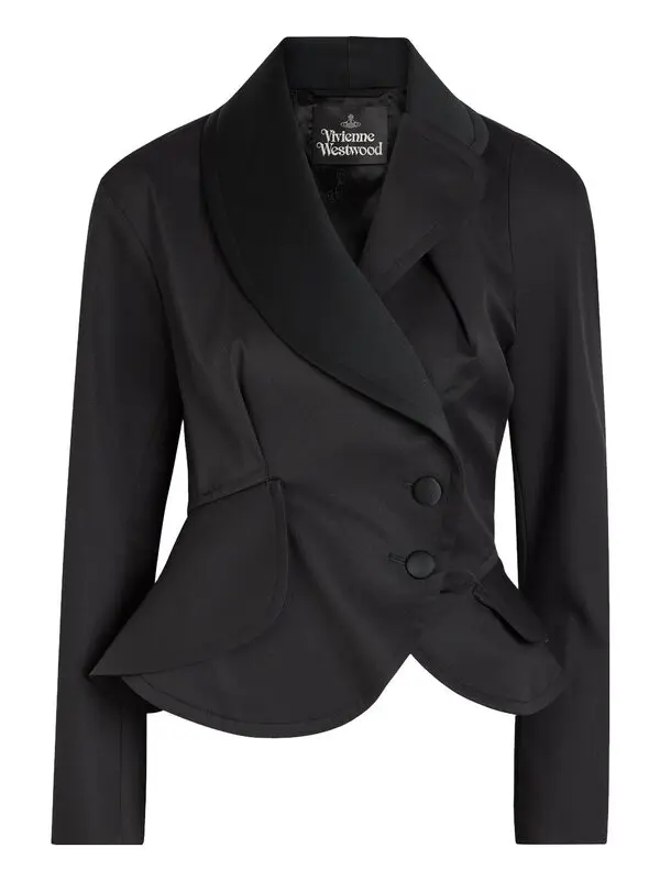 VIVIENNE WESTWOOD Stormy Wool Wrap Jacket - Black