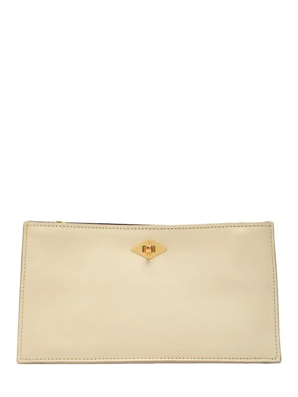 METIER Ease Leather Clutch - Cream