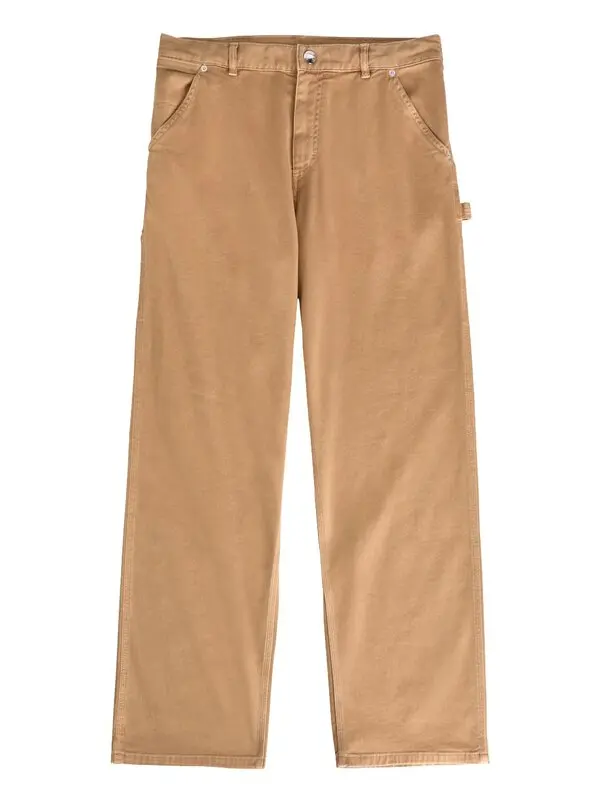 Moncler Straight-leg Stretch-cotton Trousers - Tan