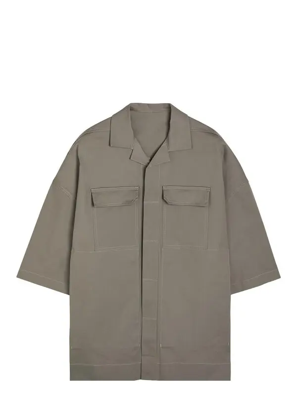 Rick Owens Magnum Tommy Oversized Stretch-cotton Poplin Shirt - Brown