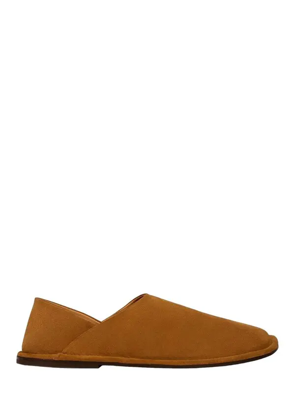 Sandro Split Leather Slippers - Cognac