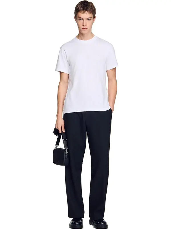 Sandro T-shirt With Double S Patch - White