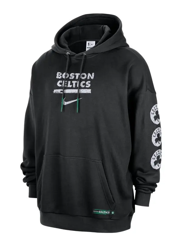 Nike Boston Celtics Courtside Jordan Nba Club Premium Pullover Hoodie - Black