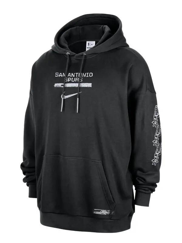 Nike San Antonio Spurs Courtside Jordan Nba Club Premium Pullover Hoodie - Black