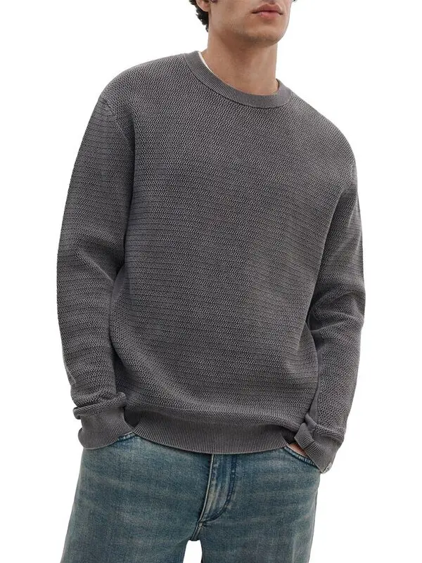 Rag & Bone Caden Cotton Blend Sweater - Charcoal Green