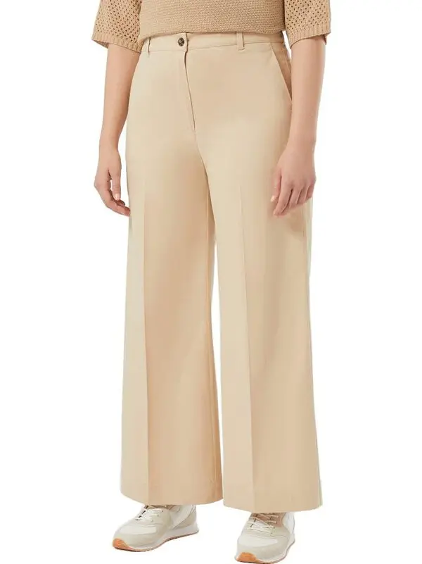 Marina Rinaldi Voyage Collection Stretch Gabardine Pants - Sand