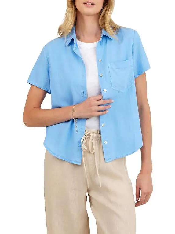 Bella Dahl Short Sleeve Shirt - Tidal Blue