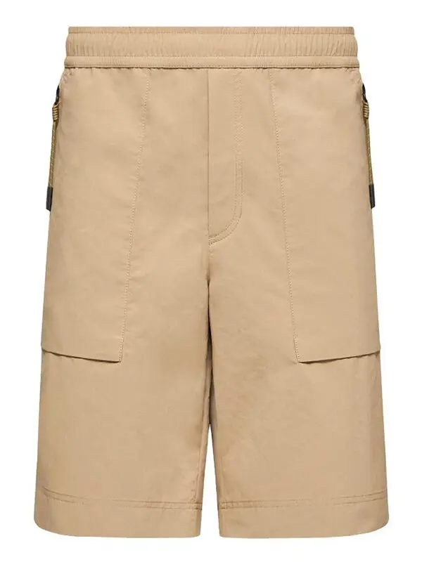 Moncler Technical Froissé Shorts - Beige