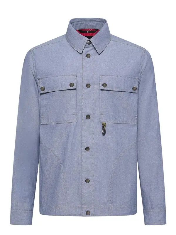 Moncler Chambray Long Sleeve Shirt - Blue