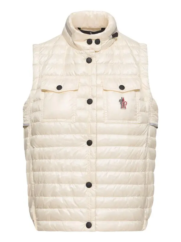Moncler Gumiane Hooded Down Vest - White