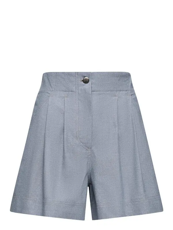 Moncler Chambray Trekking Shorts - Blue