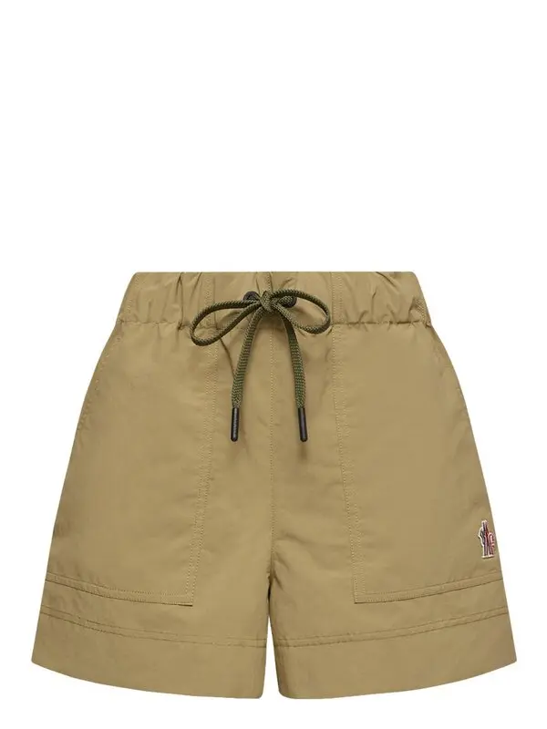 Moncler Technical Froissé Shorts - Green