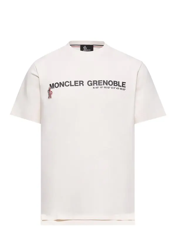 Moncler Logo Cotton Blend T-shirt - White