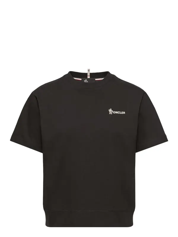 Moncler Logo Cotton T-shirt - Black