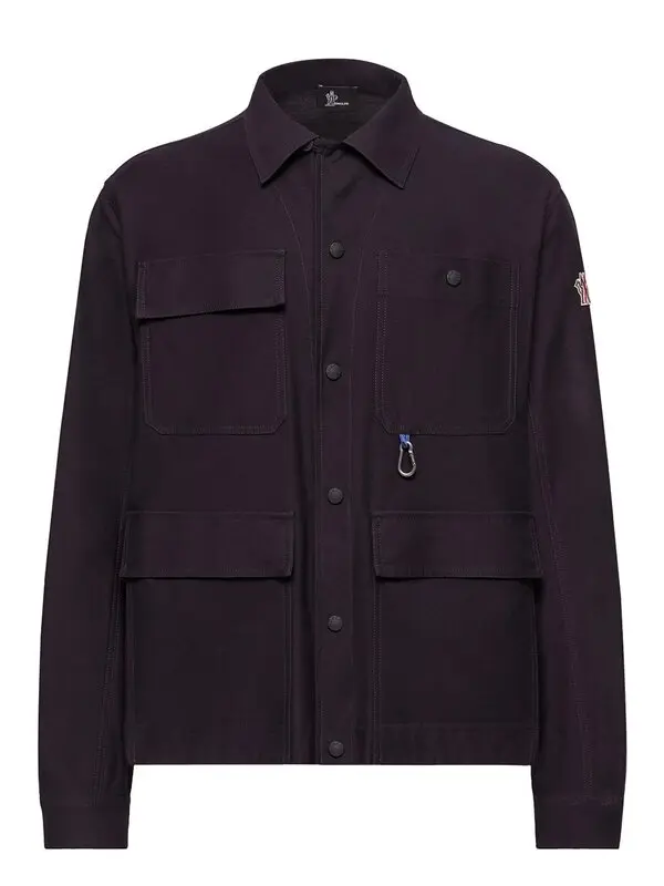 Moncler Cotton Gabardine Shirt Jacket - Blue