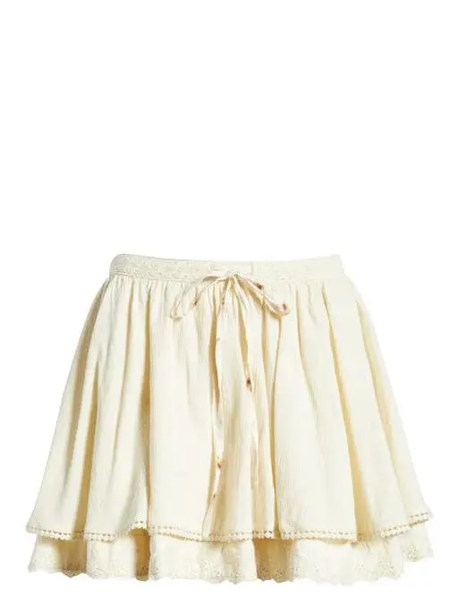 Free People Layered Mini Skirt - Tea