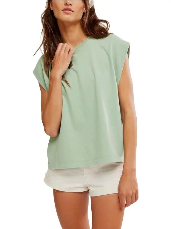 Free People Better Muscle Tee - Cameo Green