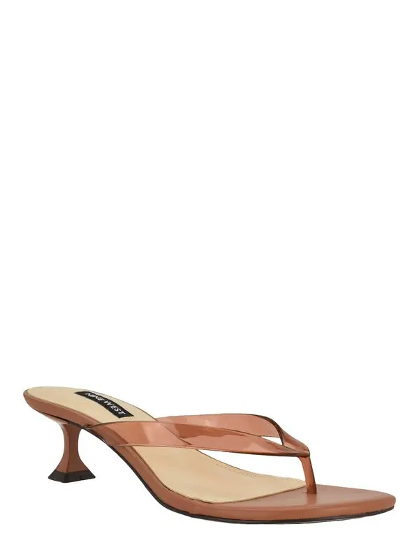Nine West Crisee Kitten Heel Flip Flop - Light Brown