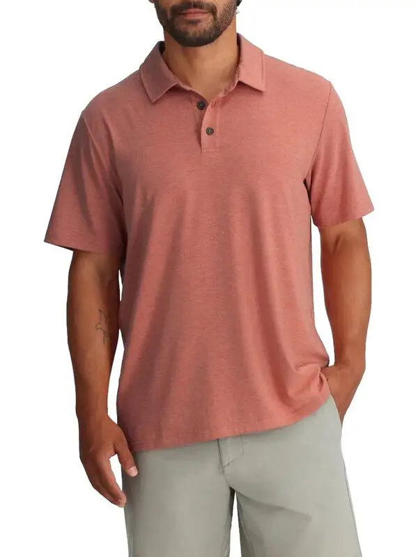 FREE FLY Flex Polo Ii - Heather Red Clay